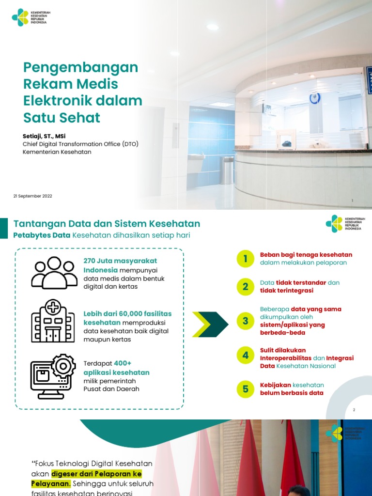 Pengembangan Rekam Medis Elektronik Dalam Satu Sehat | PDF