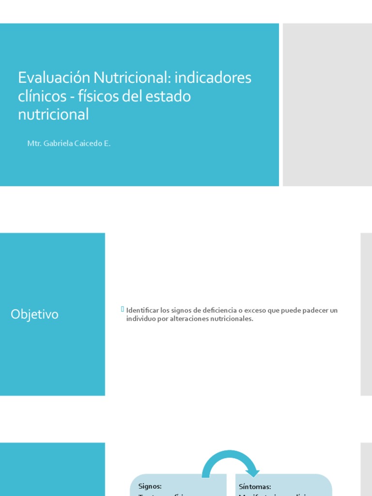 Signos y síntomas clínicos asociados a deficiencias nutricionales | PDF ... Signos y síntomas clínicos asociados a deficiencias nutricionales | PDF ...