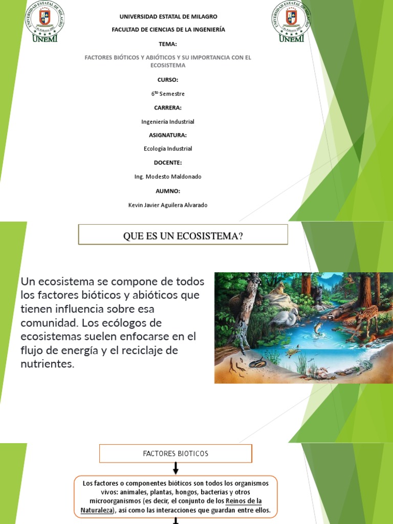 Factores Bióticos y Abióticos en Ecosistemas | PDF | Ecosistema | Ecología