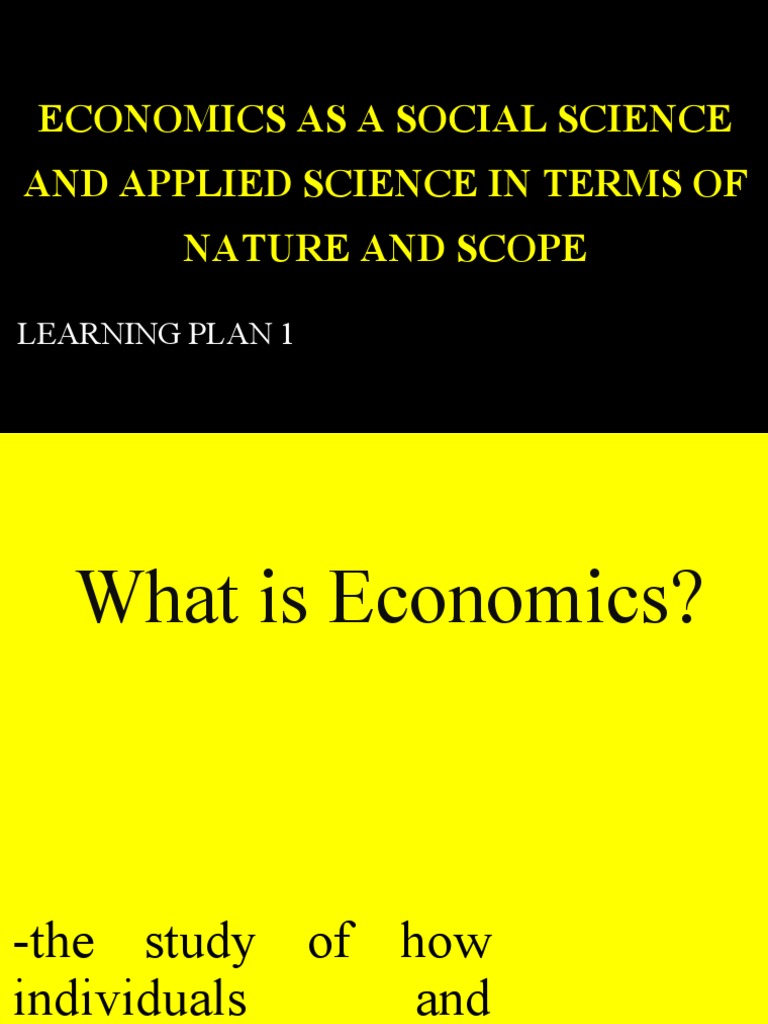 Applied Economics Module 1 | PDF | Economics | Goods