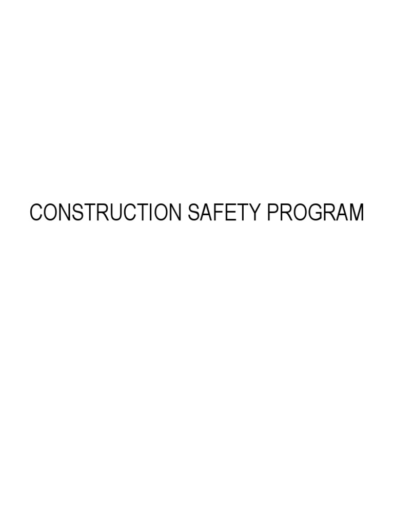 Construction Safety Program Template | PDF | Occupational Safety And ...