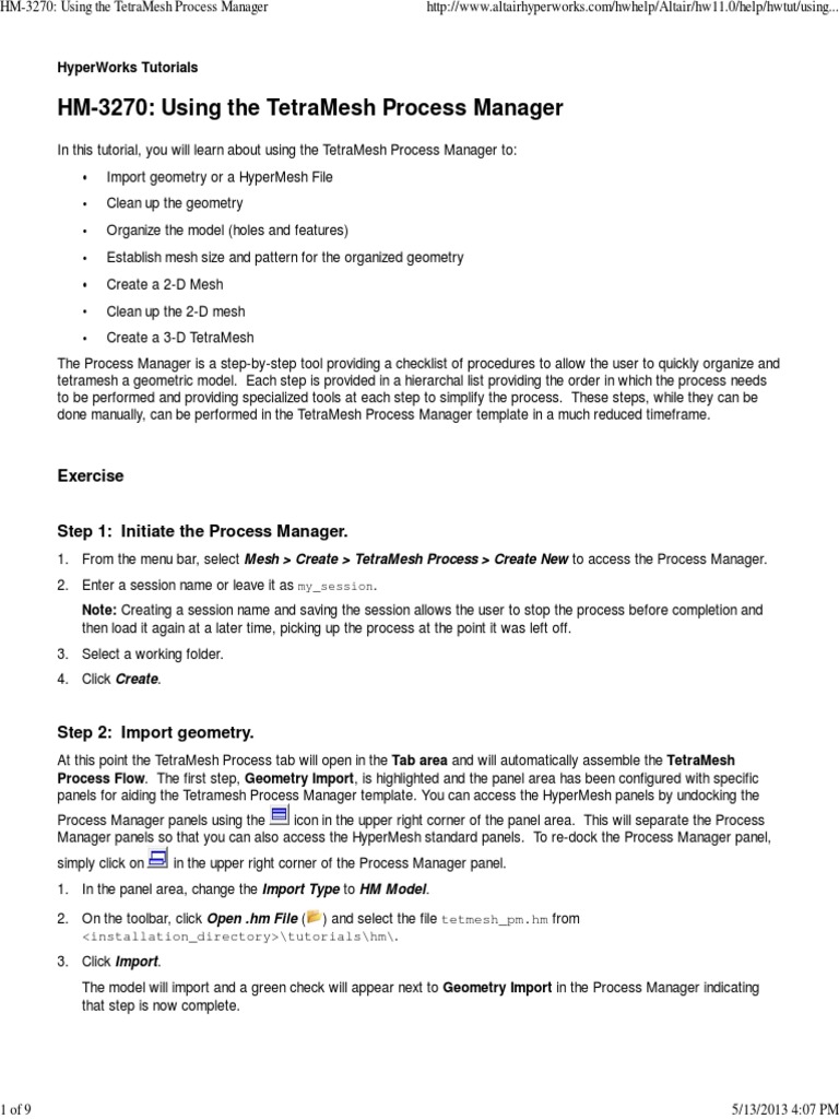 4 Using The TetraMesh Process Manager | PDF | Software | Computing