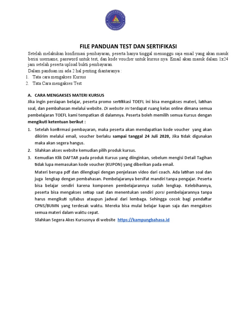 Panduan TOEFL Batch 9 | PDF
