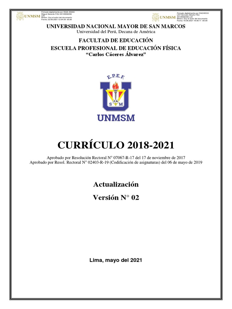 Plan de Estudios 2018 EPEF | PDF