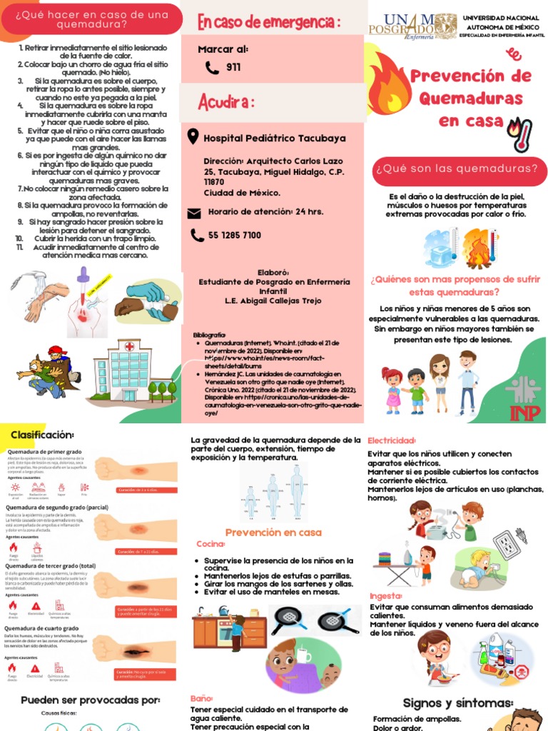 Tríptico Quemaduras | PDF