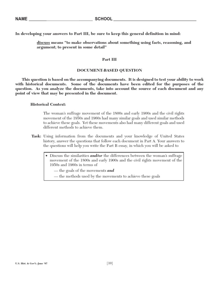 Women's Suffrage and Civil Rights Movements | PDF | African American ...