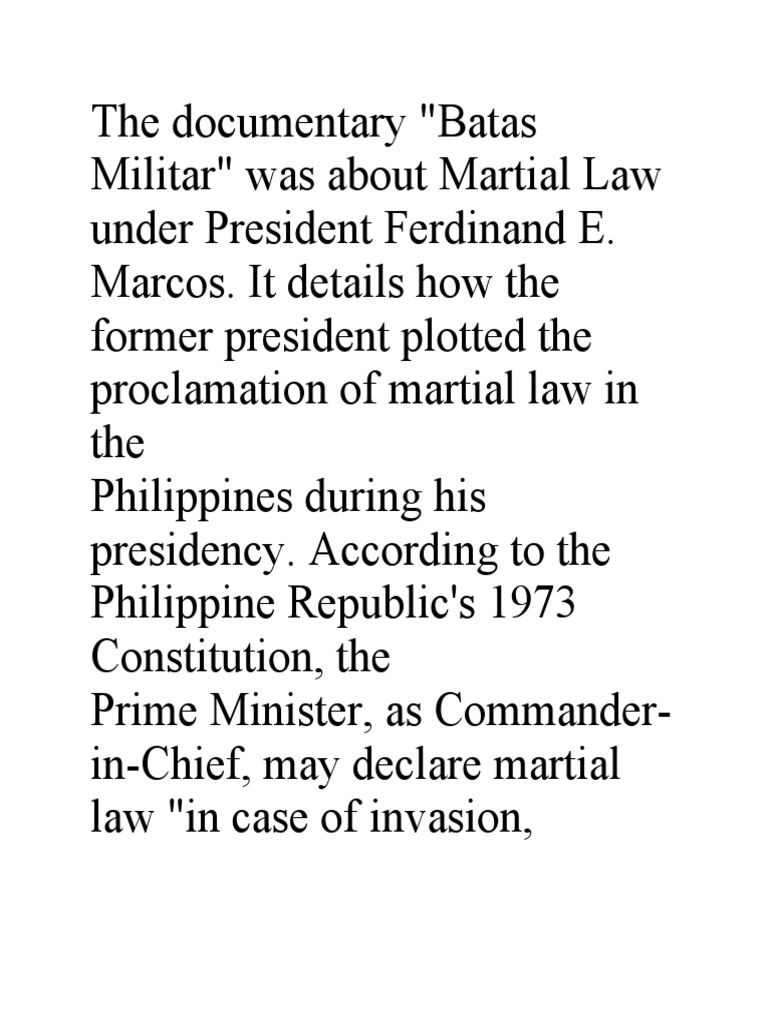 Martial Law Reflection | PDF