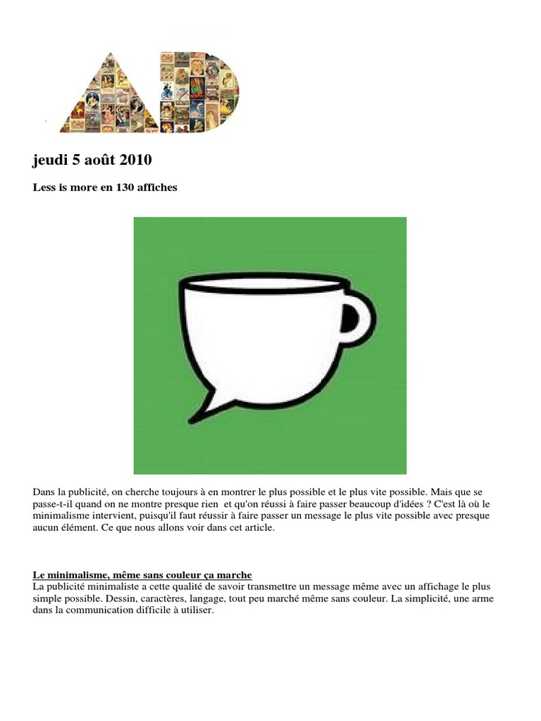 Less Is More en 130 Affiches | PDF