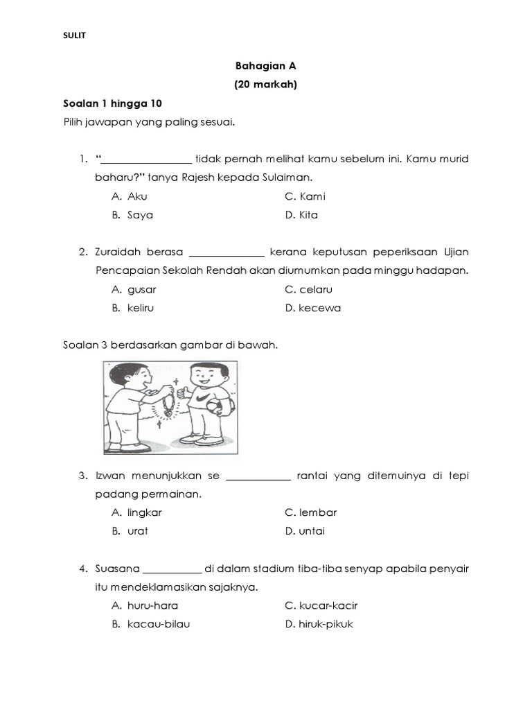 Pentaksiran Sumatif Akhir Tahun BM T5 | PDF