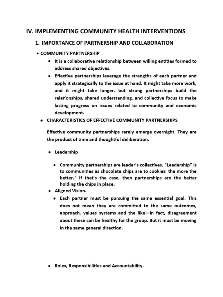 CHN 2 Lec Week 9 Implementing Community Health Interventions | PDF ...