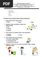 Soal UAS PAI Kelas 2 SD Semester 1 (Ganjil) Dan Kunci Jawaban | PDF