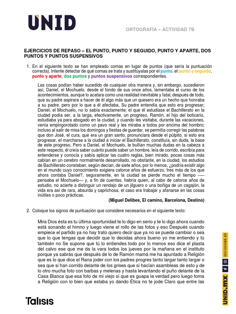 Ortografia Actividad de Aprendizaje 7B - en Equipo - Ejercicios de ...