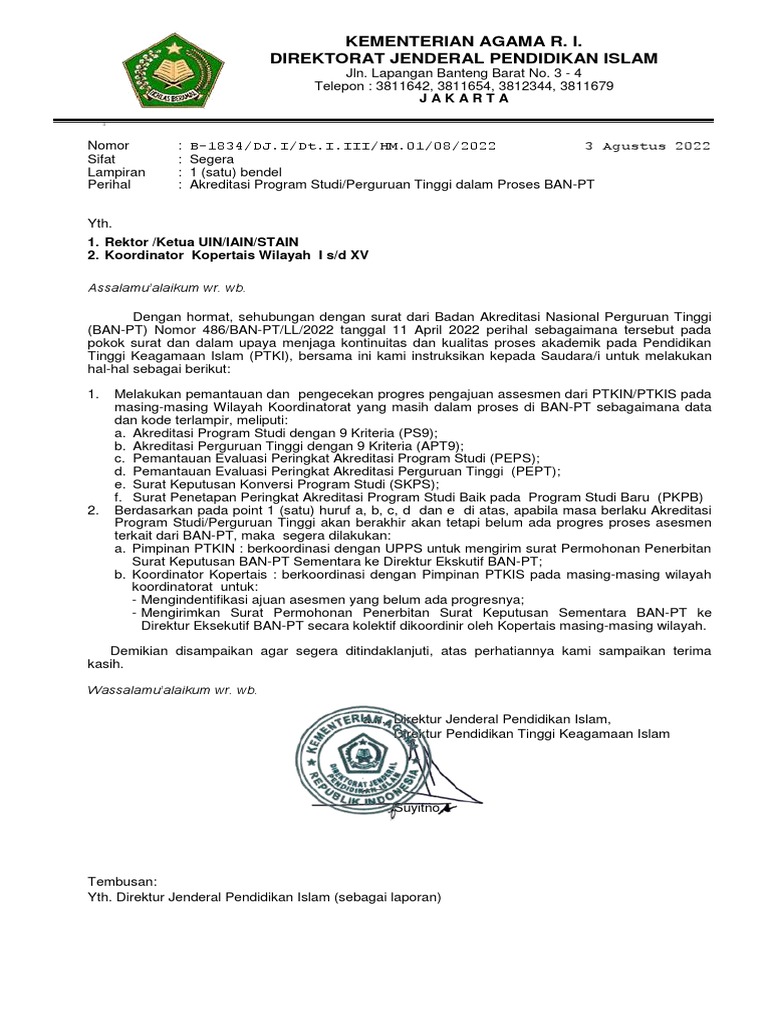 Perguruan Tinggi Dalam Proses BAN-PT (KPT) | PDF