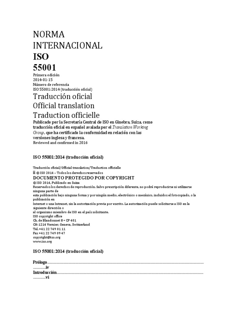 Norma 55002 | PDF | Auditoría | Organización internacional para la ...