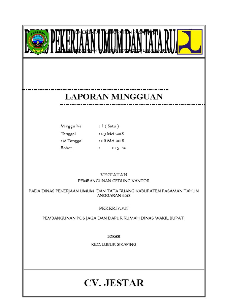 Lap. Dapos. Minggu-1 | PDF