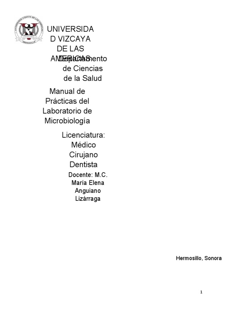 Manual de Practicas de Laboratorio de Microbiología | PDF | Las bacterias | Sangre