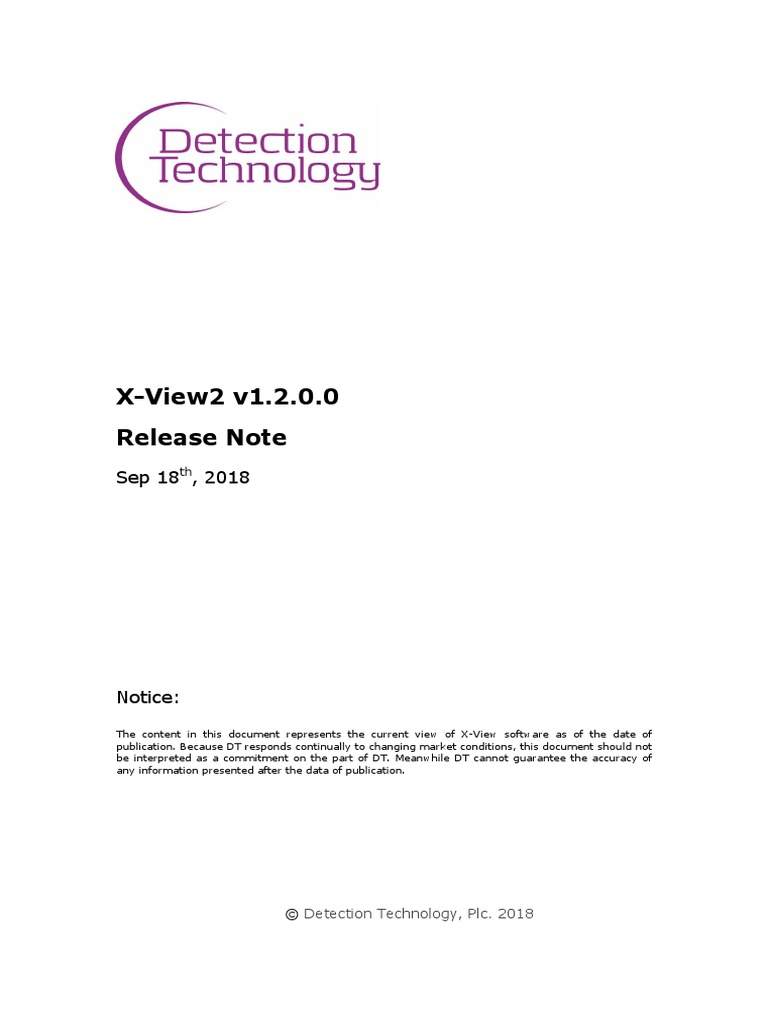 X-View2 v1.2.0.0 Release Notes | PDF | Libraries | Software