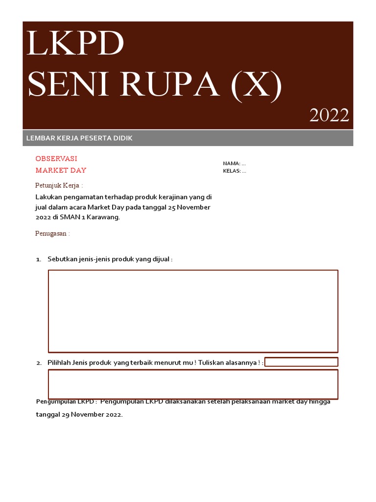 LKPD Seni Rupa X | PDF