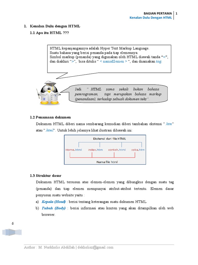 Bagian 1 - Kenalan Dulu Dengan HTML | PDF | Komputer | Teknologi & Rekayasa