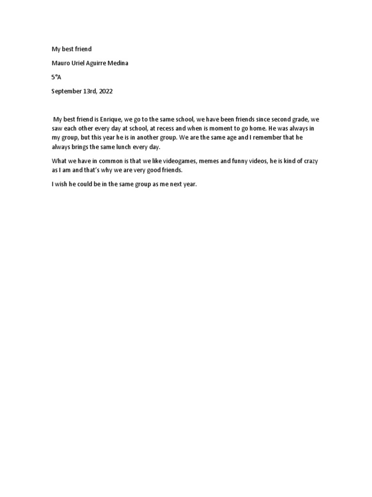 My Best Friend Enrique | PDF