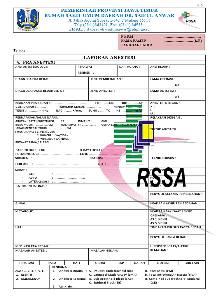 Laporan Anestesi-Ukuran F3 | PDF