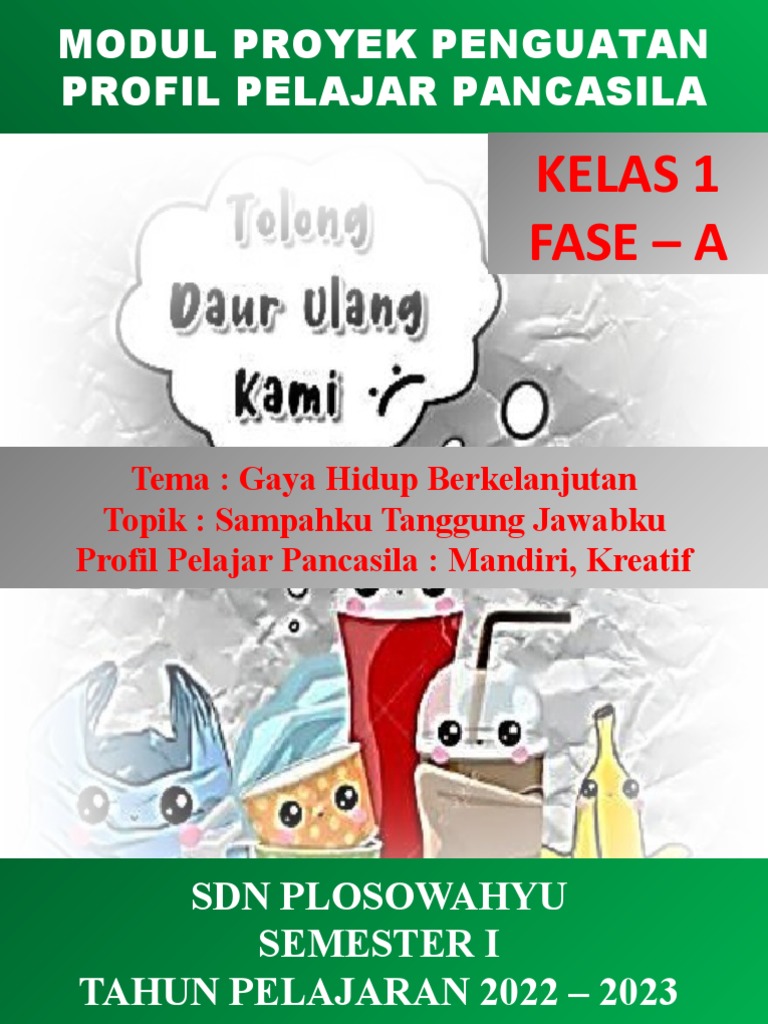 Modul Proyek Penguatan Profil Pelajar Pancasila Kelas 1 | PDF