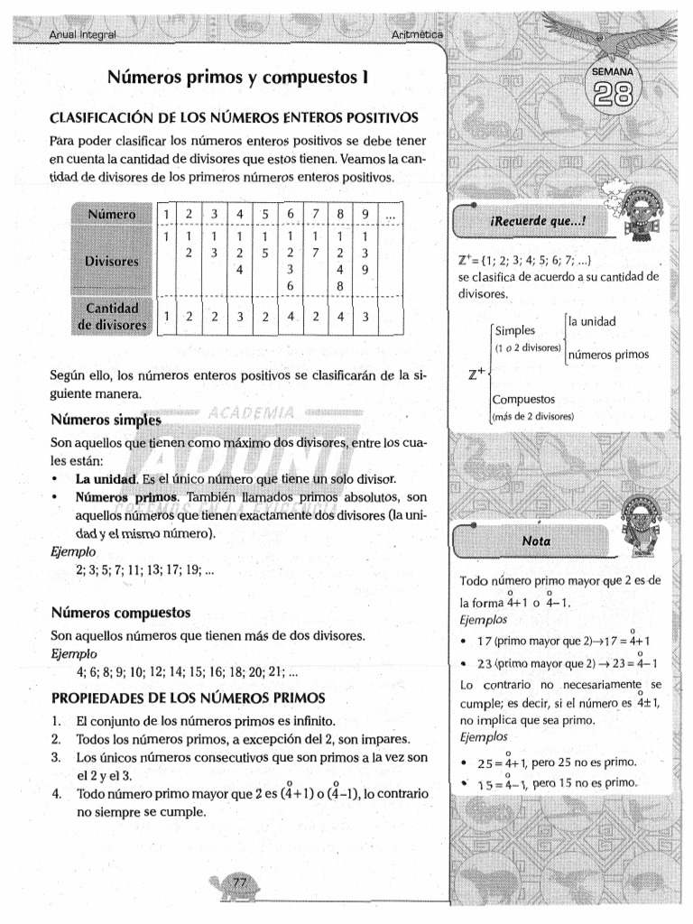 Primos I | PDF | Número primo | Números