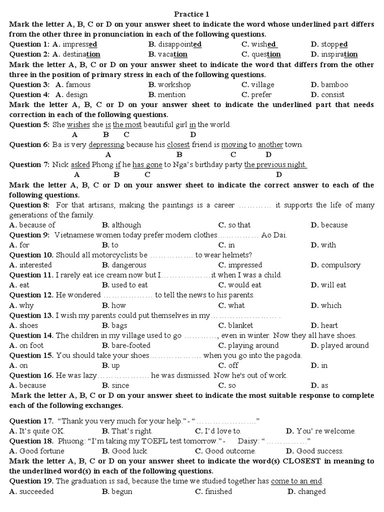 Practice 1 | PDF | Jeans