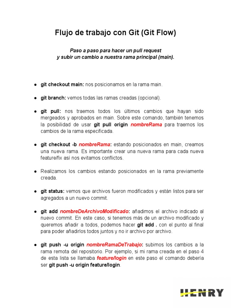 Comandos Git Flow | PDF