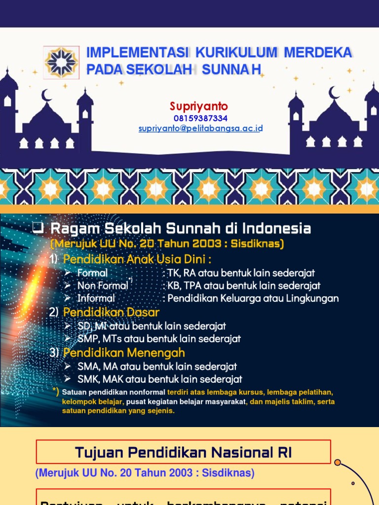 Implementasi Kurikulum Merdeka Belajar Pada Sekolah Islam | PDF