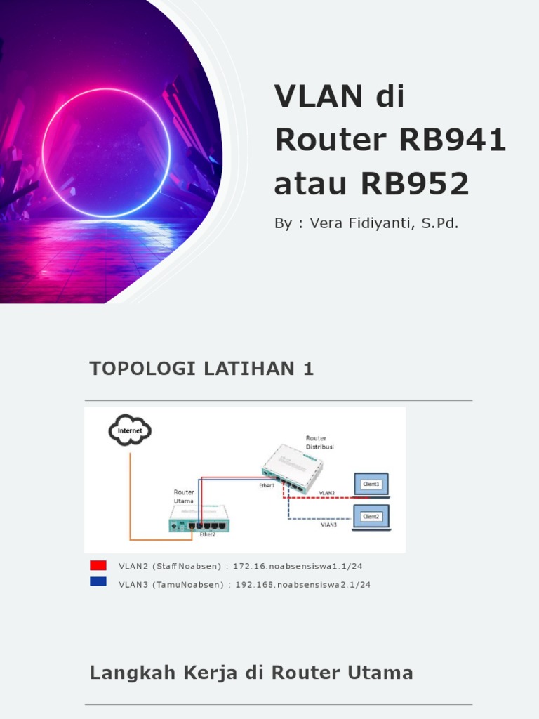 VLAN Router Utama Dan Distribusi | PDF