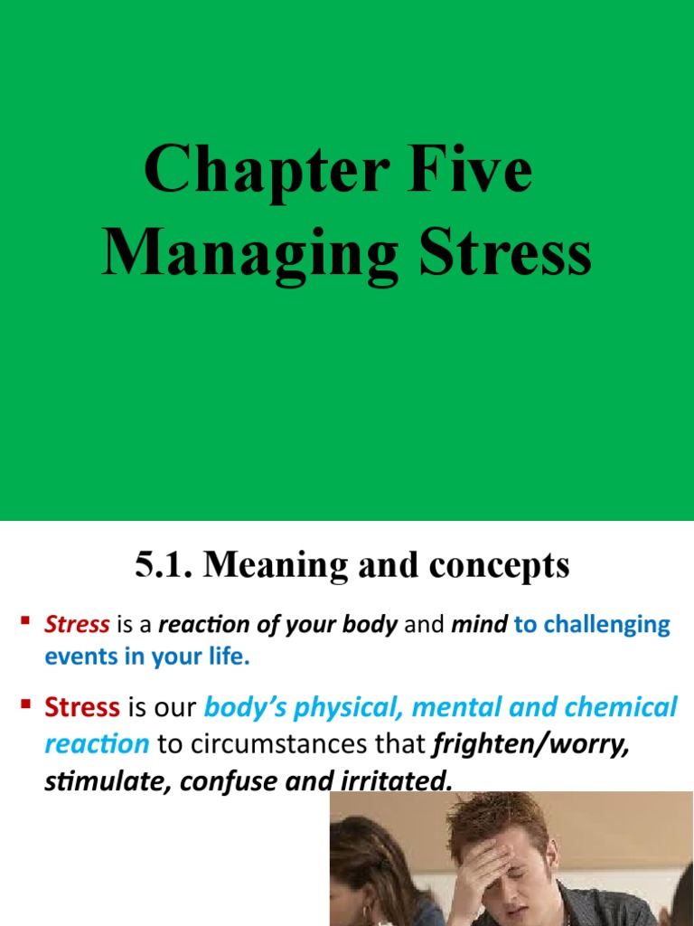 5 Chapter Five Managing Stress | PDF | Stress (Biology) | Anxiety
