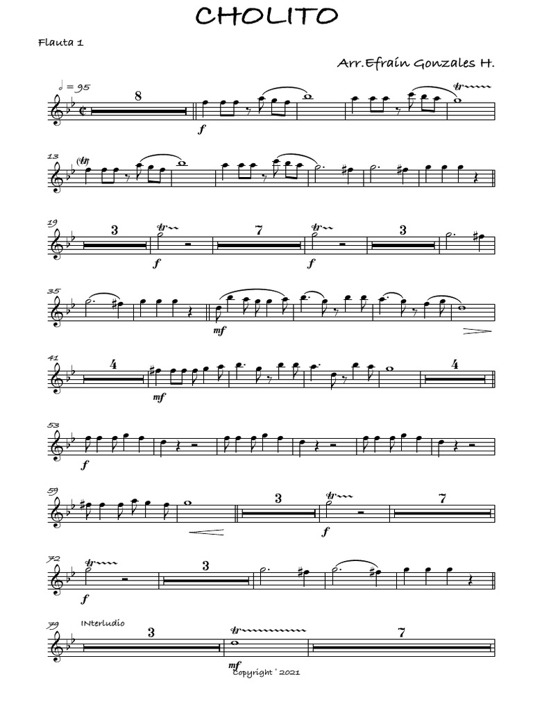 Cholito - Flauta 1 | PDF