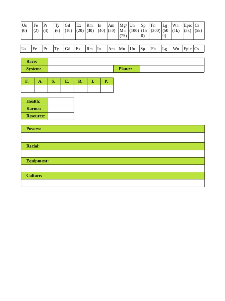 Alien template | PDF