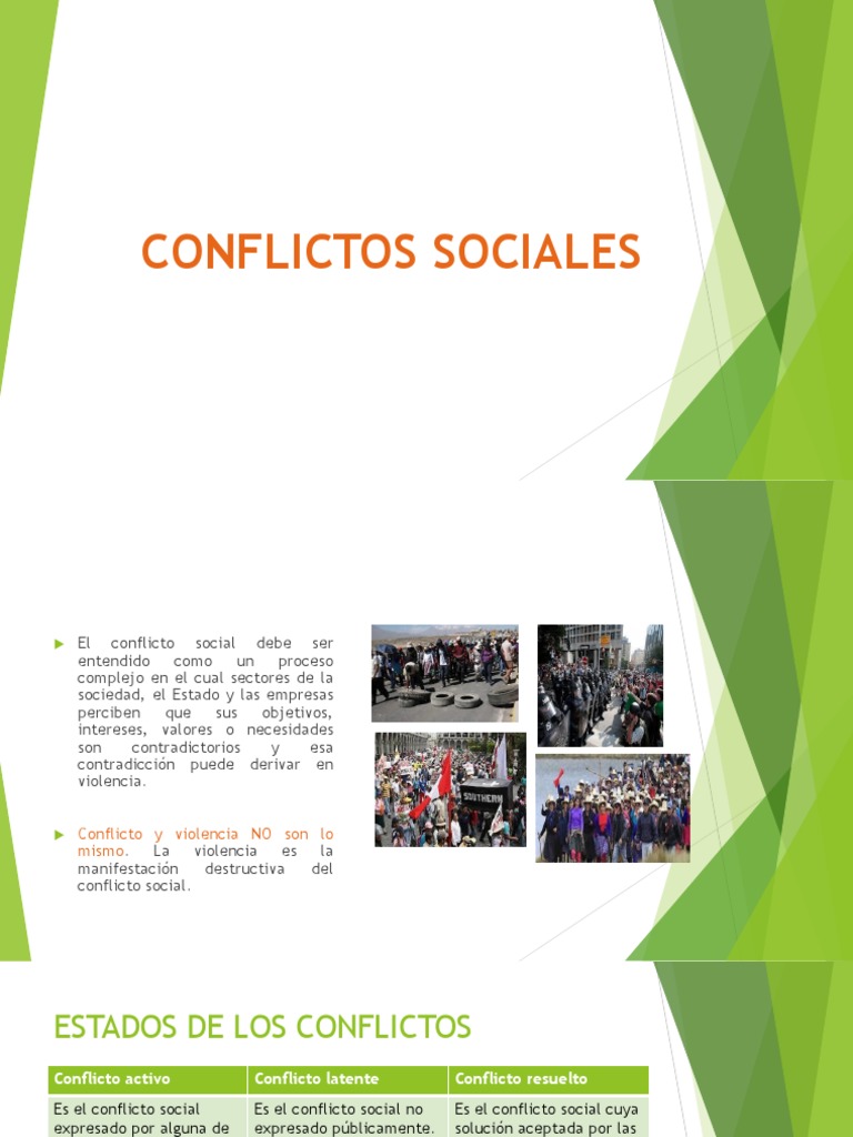 Tipos y Estados de Conflictos Sociales | PDF