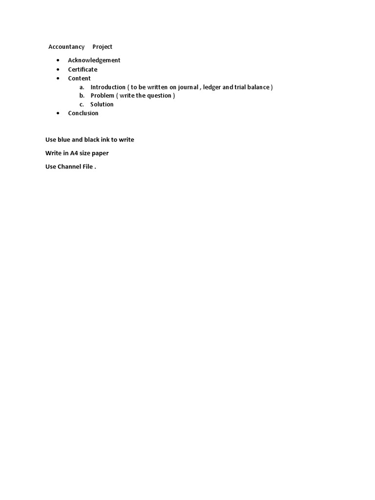 Accounts Project | PDF