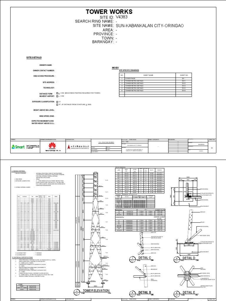 Site Details and Structural Drawings for the Proposed Sun-Kabankalan ...