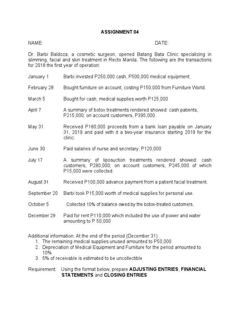 Assignment 04 | PDF | Debits And Credits | Economies Assignment 04 | PDF | Debits And Credits | Economies