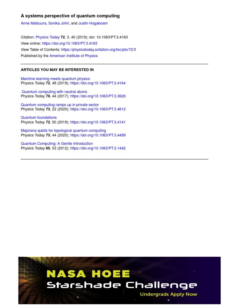 Inside Quantum Computer | PDF | Quantum Computing | Computing