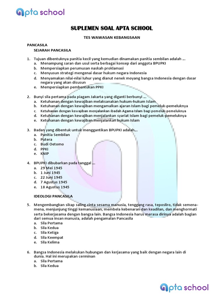 Suplemen SKD Apta School | PDF