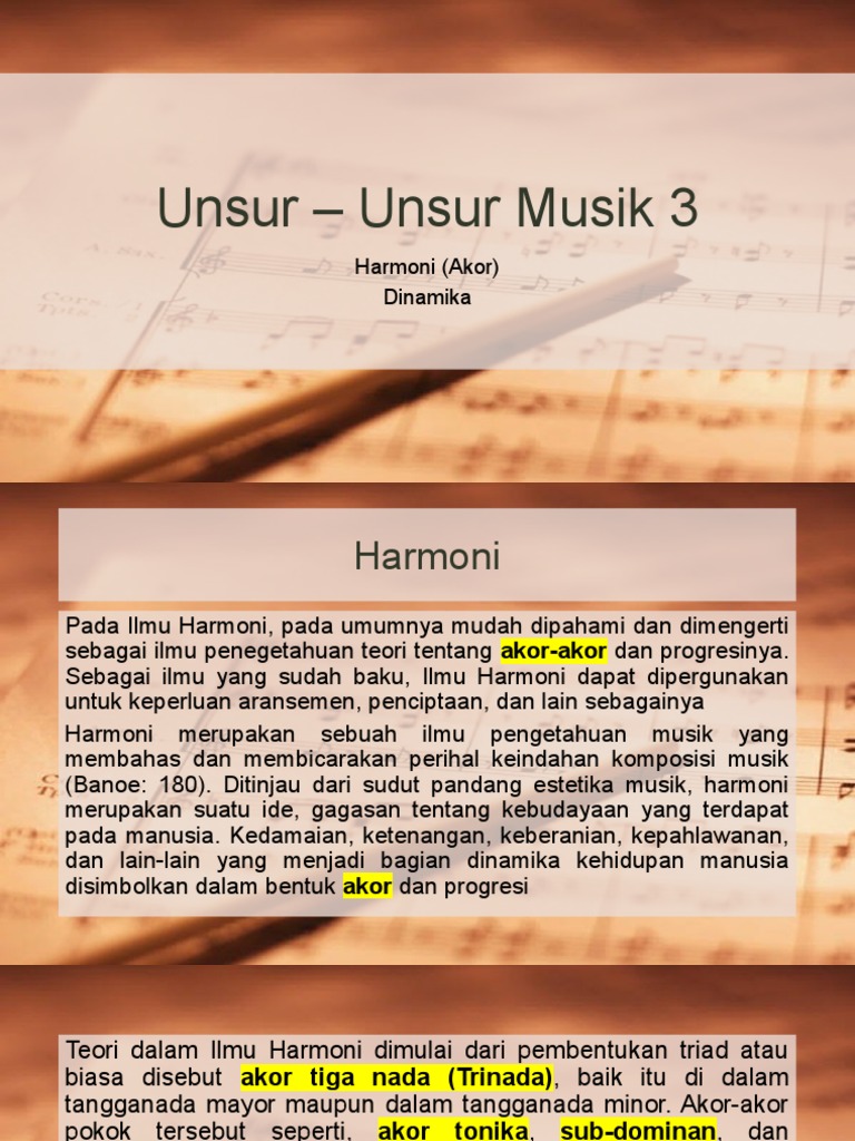 HARMONI DAN DINAMIKA DALAM MUSIK | PDF