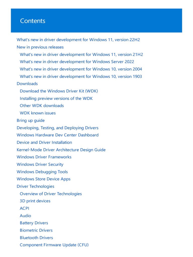 What's New in Driver Development For Windows 11, Version 22H2 | PDF ...
