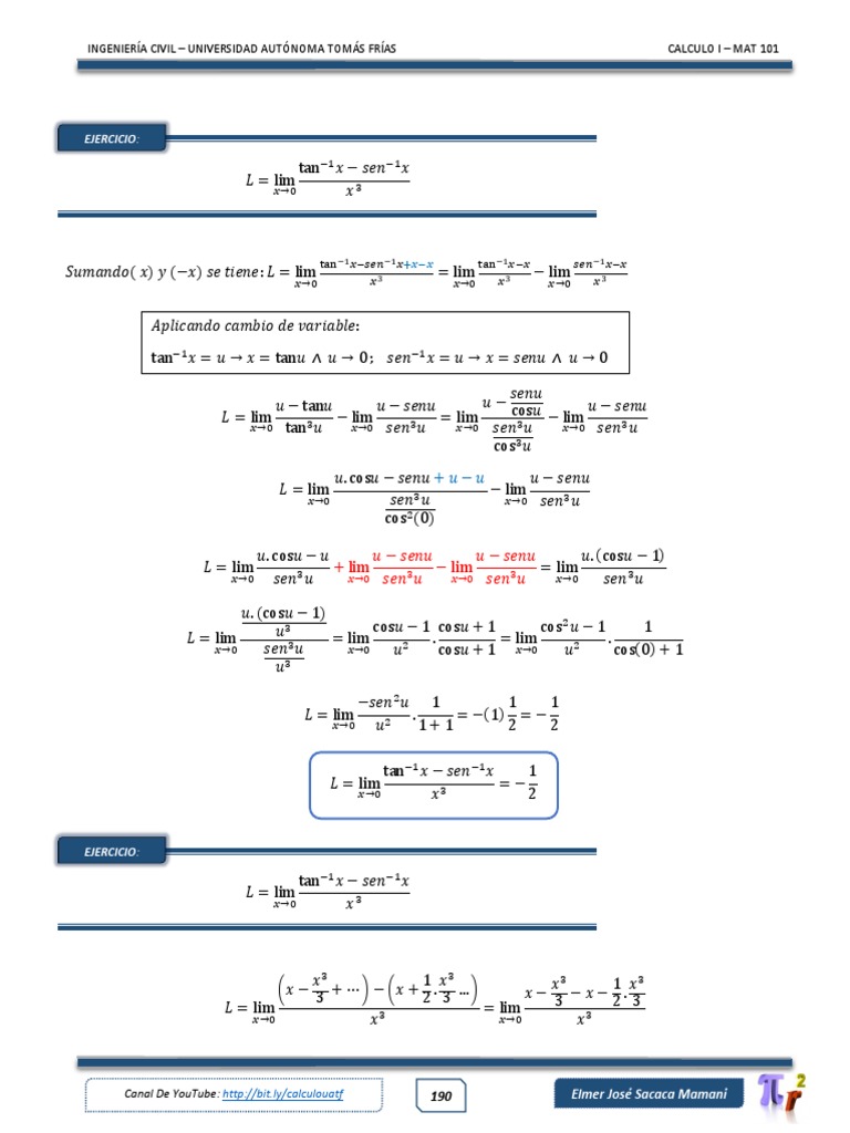 Limit of the Difference Between the Inverse Tangent and Inverse Sine ...