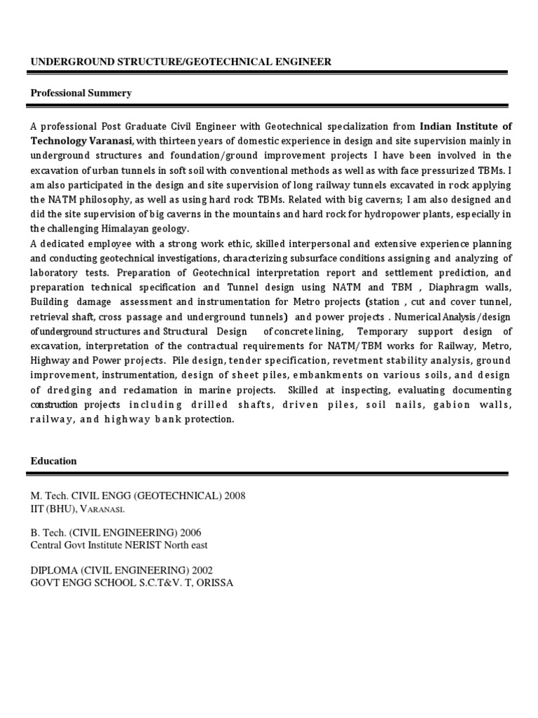 Underground Structure/Geotechnical Engineer: Aranasi | PDF | Geotechnical Engineering | Tunnel