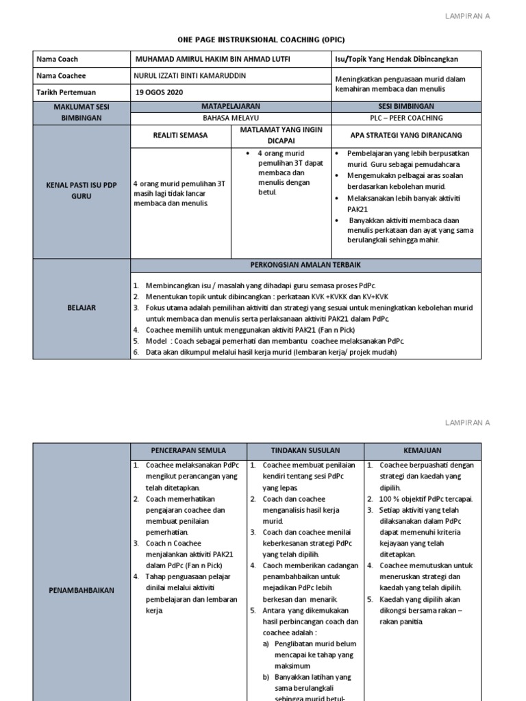 Strategi PAK21 dalam Coaching PdPc | PDF