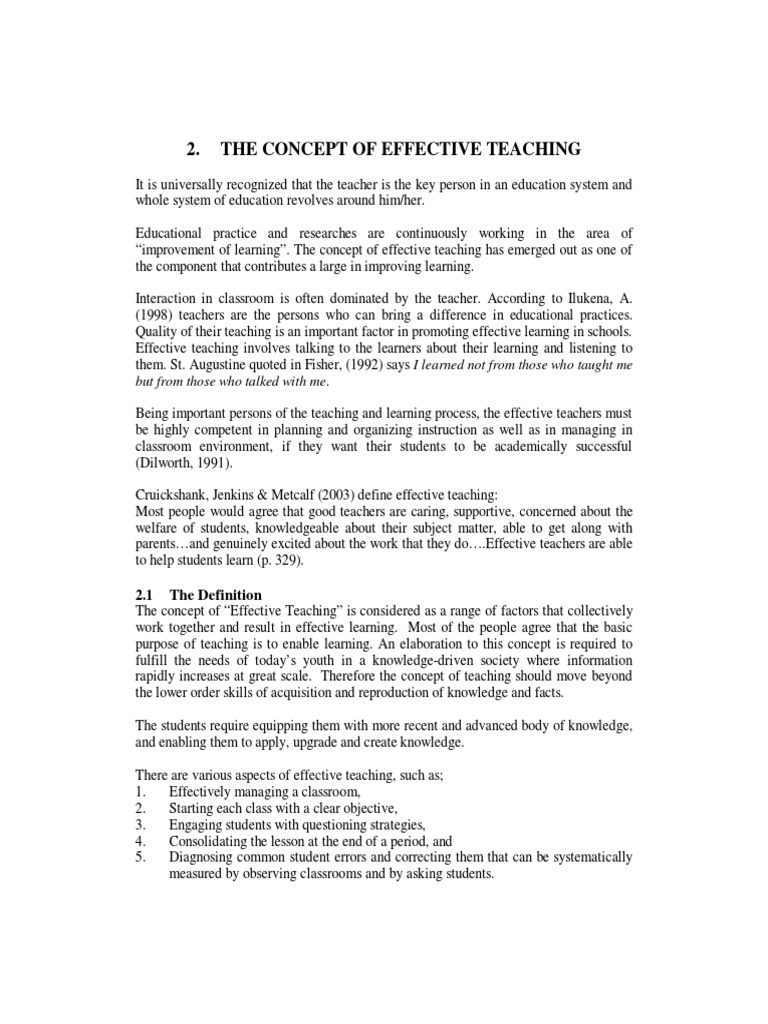 Effective Teaching | PDF | Teaching Method | Teachers Effective Teaching | PDF | Teaching Method | Teachers