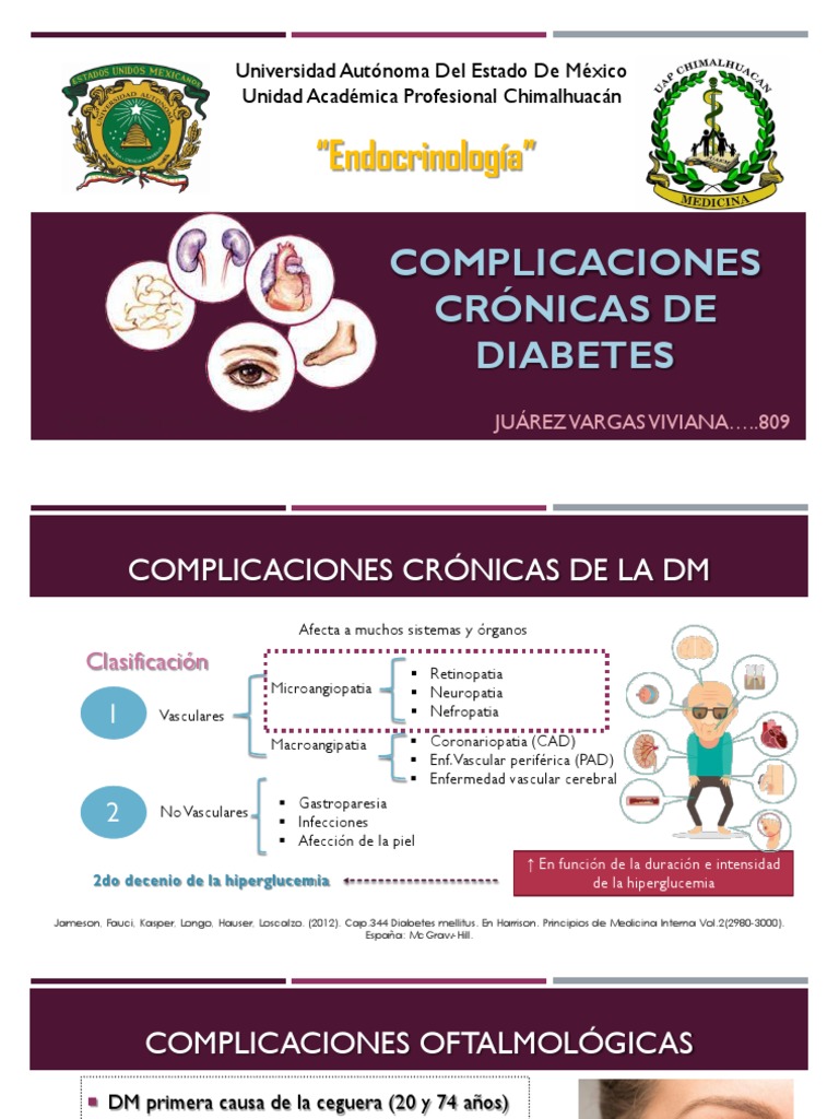 Complicaciones Crónicas De Diabetes Pdf Diabetes Medicina Clinica