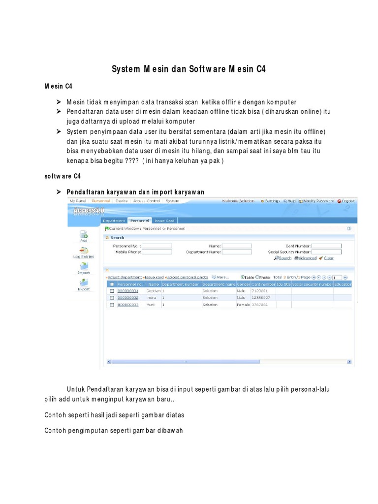 System Mesin Dan Software Mesin C4 | PDF