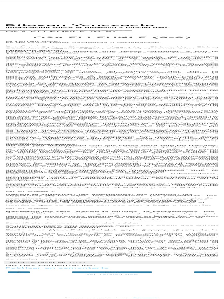 Dilogun Venezuela OSA ELLEUNLE (9-8) | PDF | Especialidades Medicas