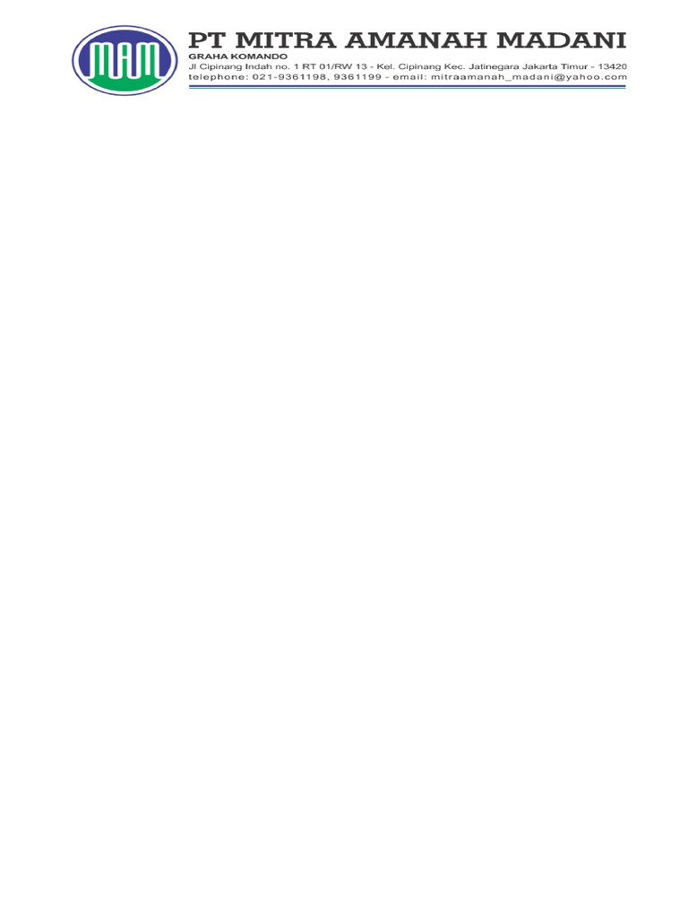 Kop Surat PT MAM | PDF